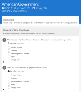 Course Evaluations - UGA Office of the Registrar